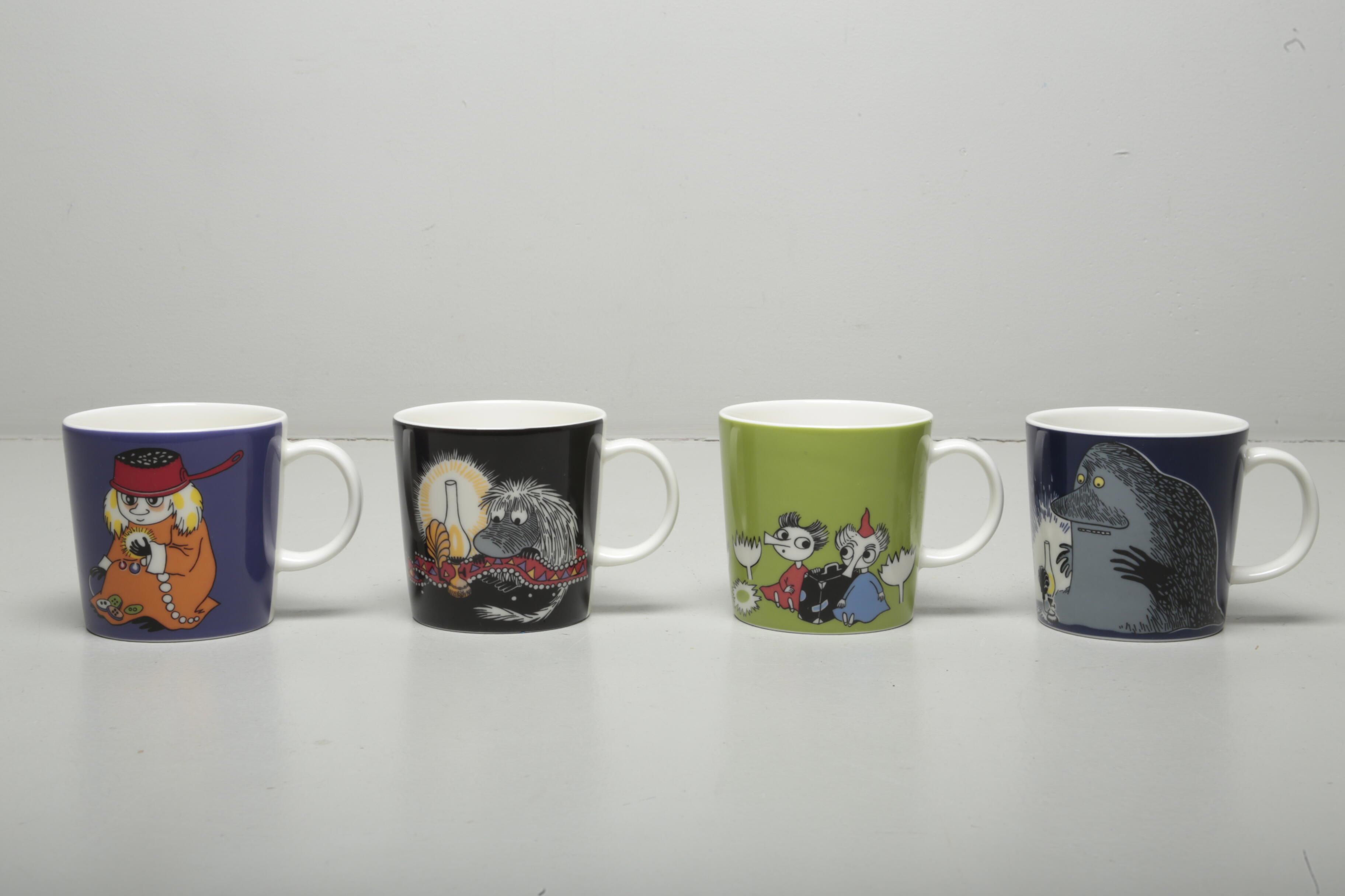 Arabia "Mumin" muggar, 4 stycken | Auktion