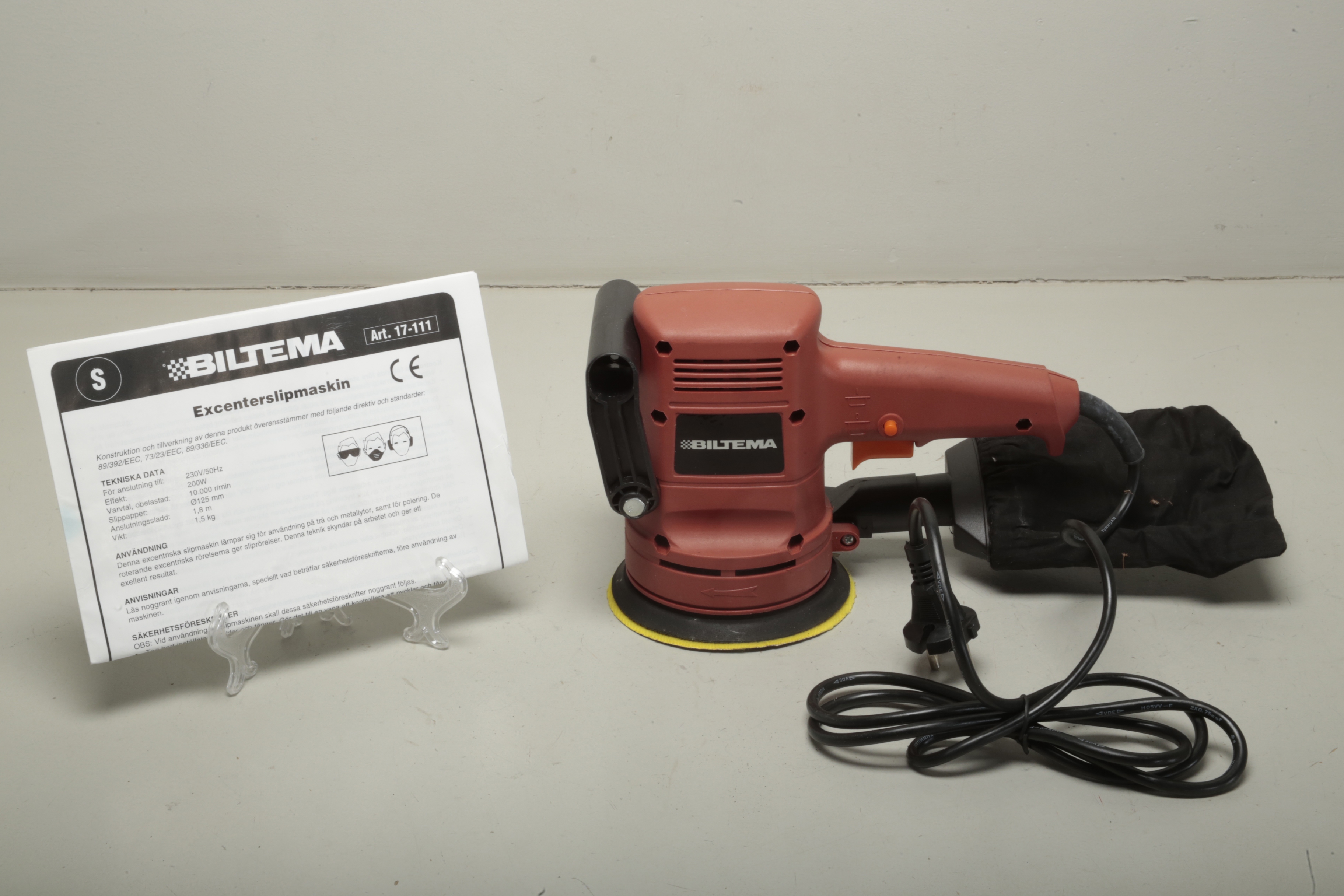 Excenterslipmaskin Biltema, 200W | Auktion